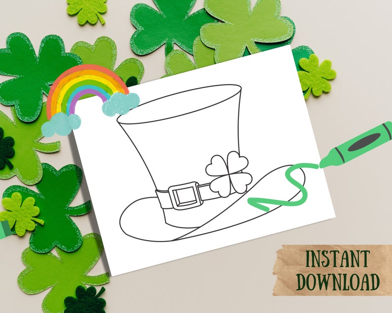 St. Patrick's Day Coloring Page Coloring Sheet Leprechaun Coloring Page ...