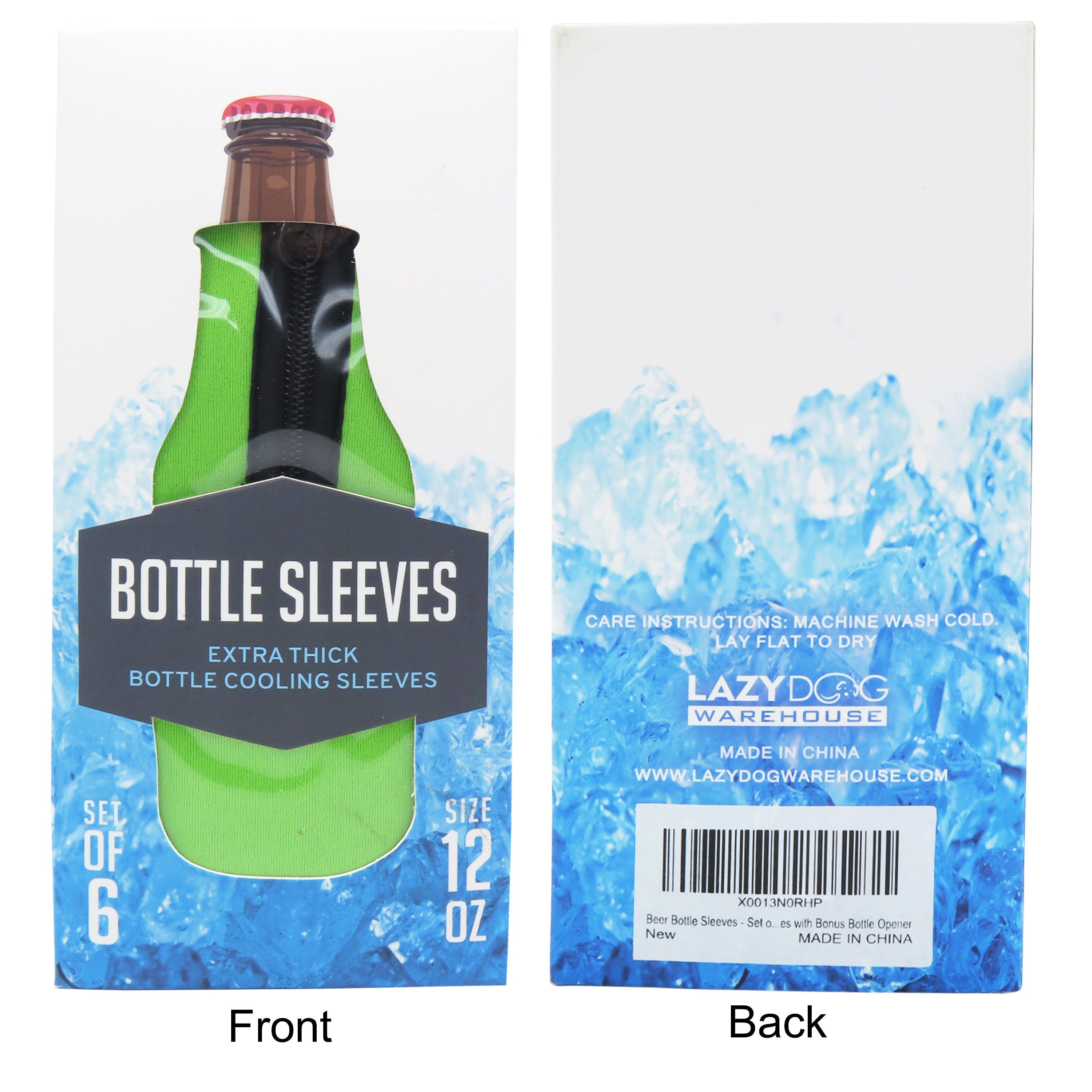 Beer Bottle Sleeves - Set of 6 - Extra Thick Neoprene With Stitched ...