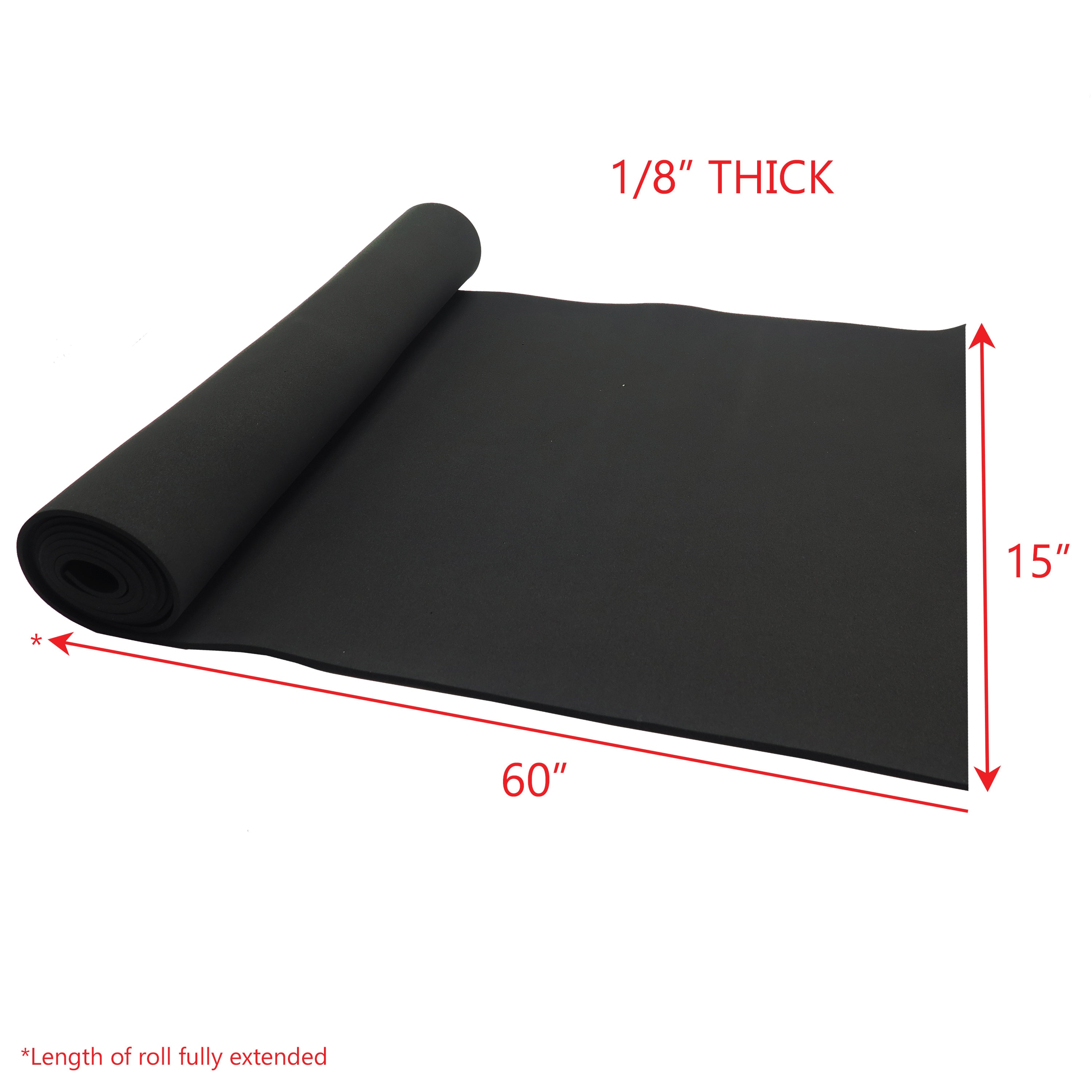 Neoprene Sponge Foam Sponge Rubber Sheet Roll - 15in X 60in (1/8in ...