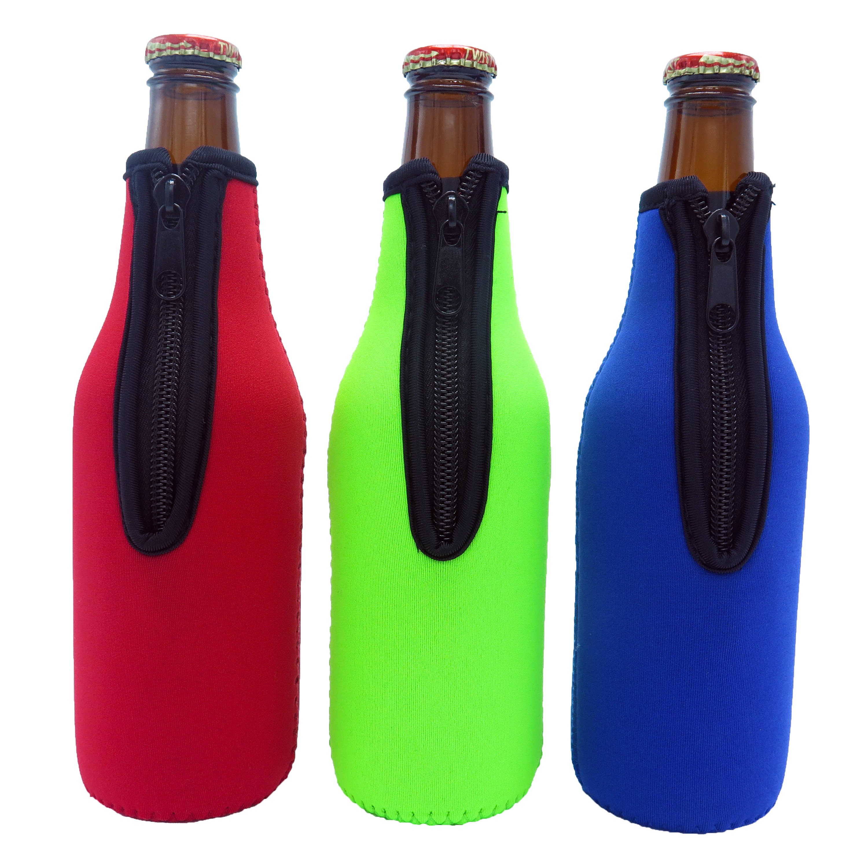 Beer Bottle Sleeves - Set of 6 - Extra Thick Neoprene With Stitched ...