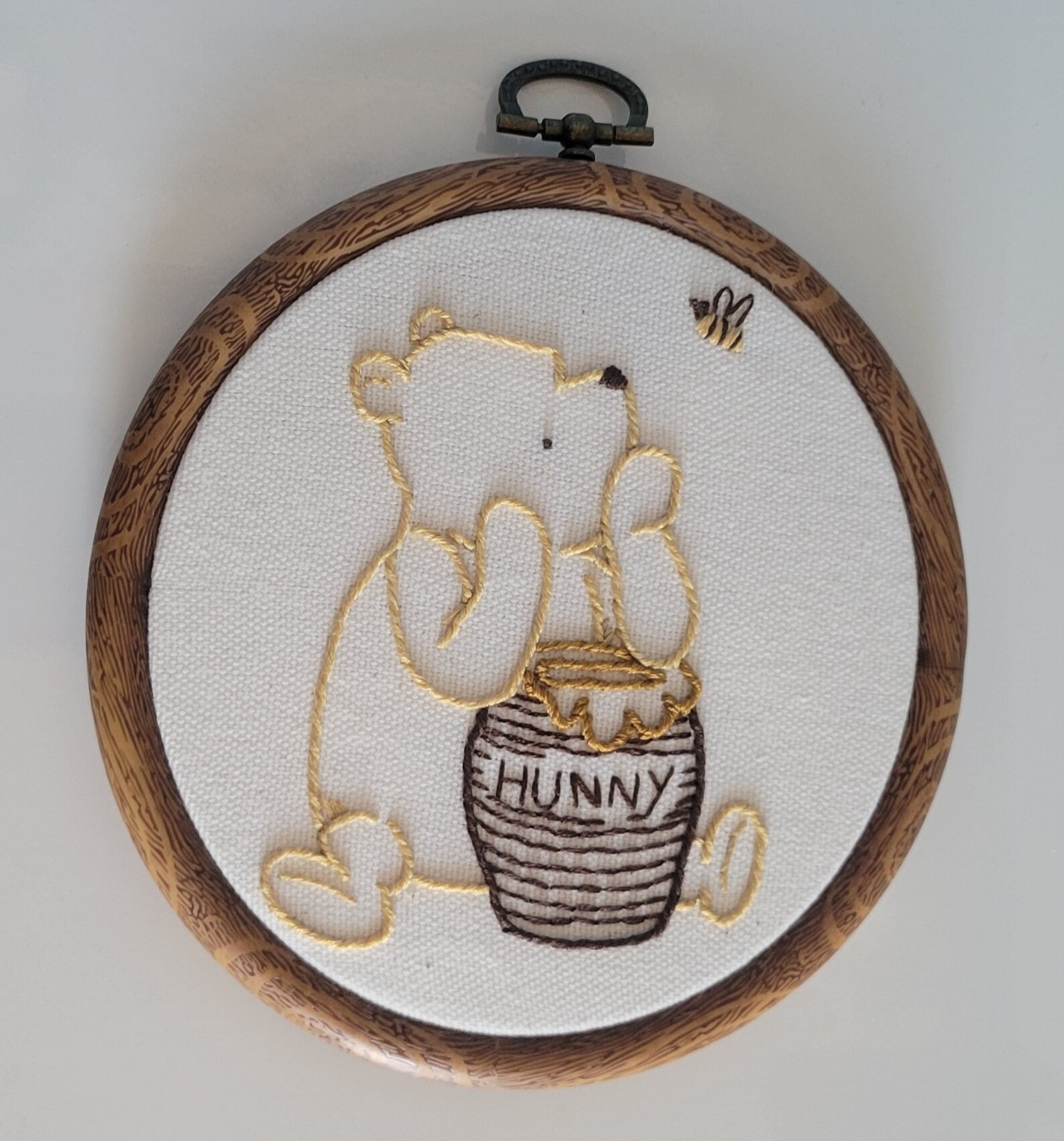 Winnie the Pooh Embroidery Hoop Art: Handmade Hunny Pot Decor - Etsy