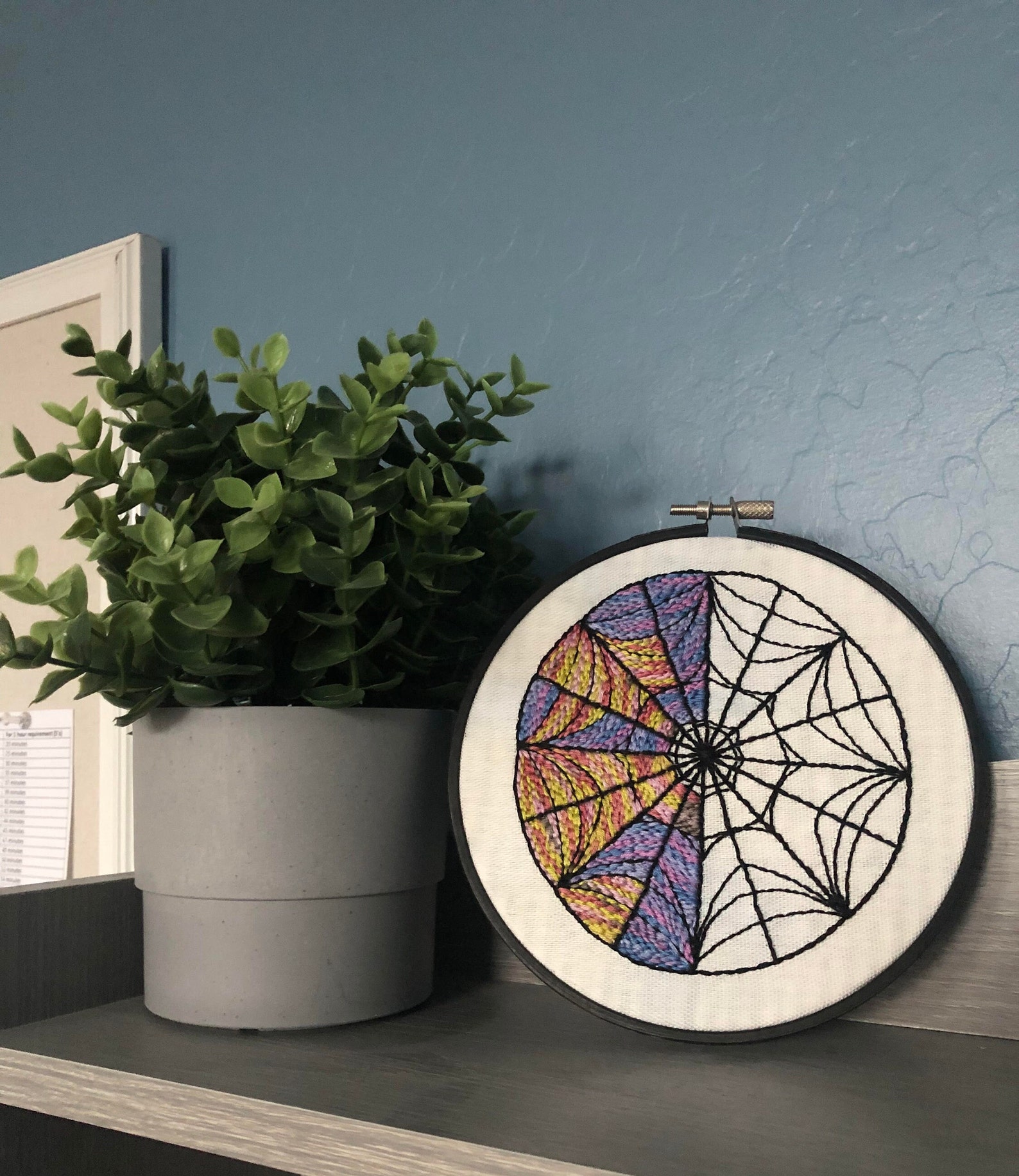 Wednesday TV Show Embroidery Hoop: Handmade Geometric Decor - Etsy