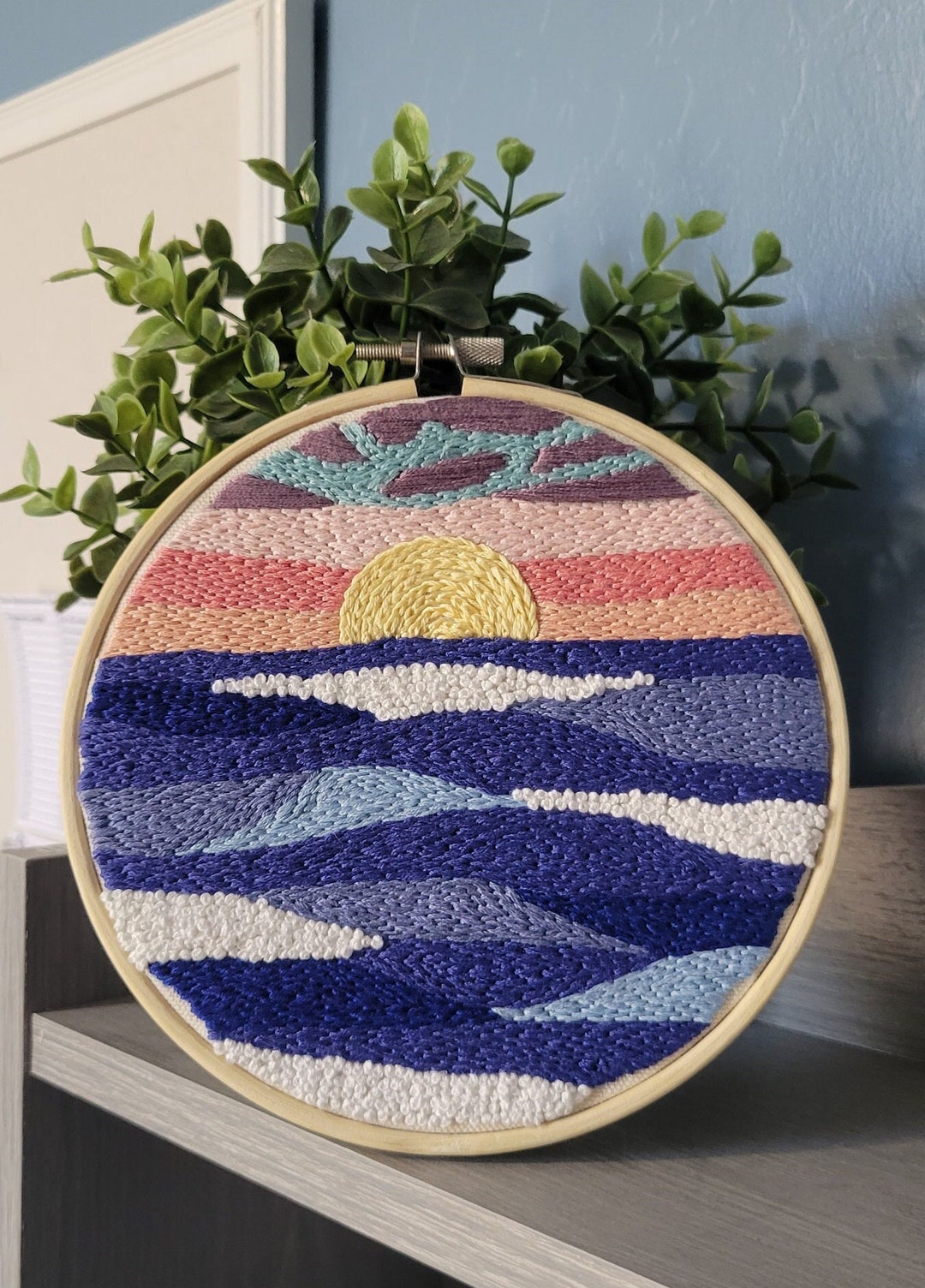 Ocean Sunset Hand Embroidery Seascapes - Etsy