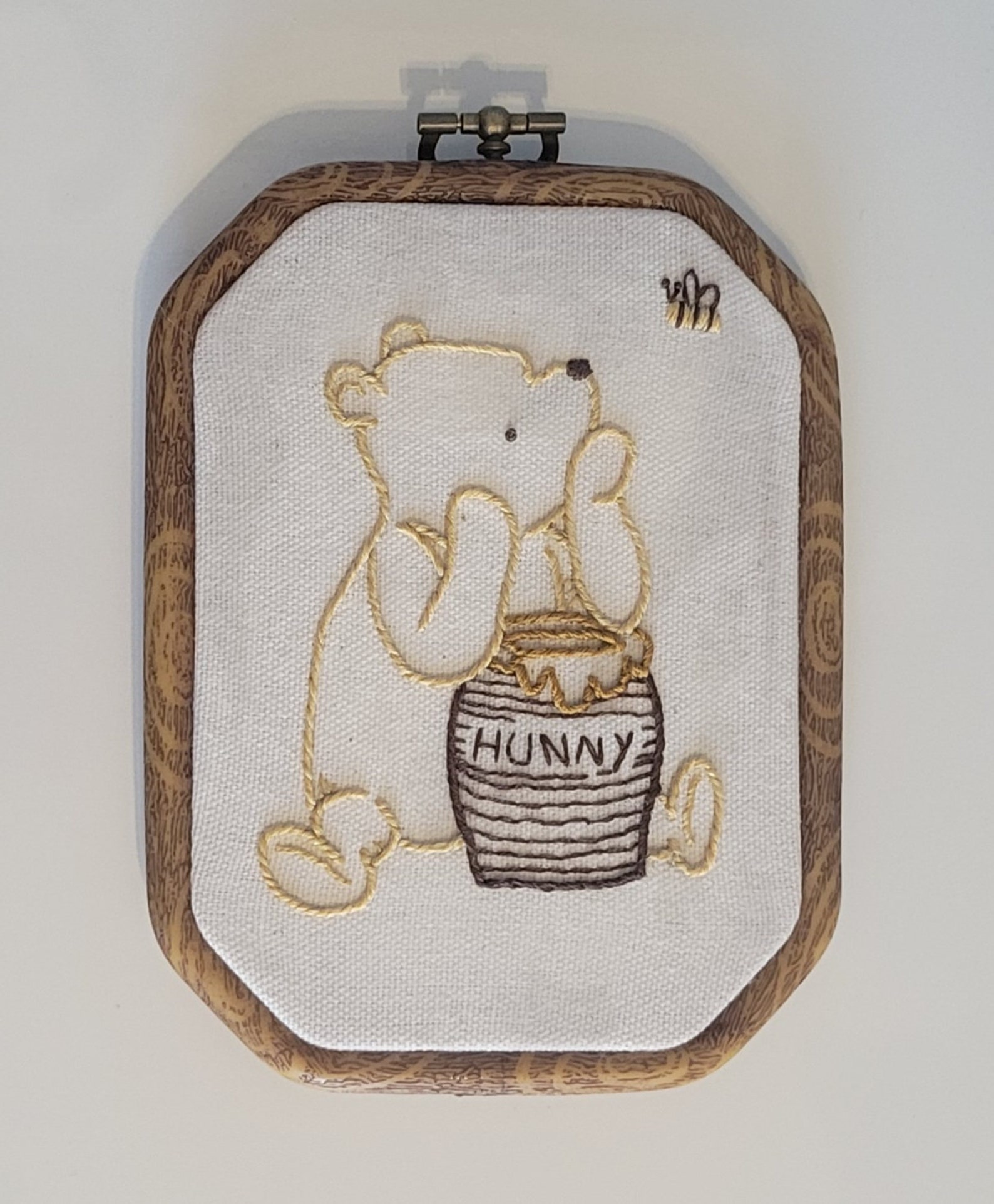 Winnie the Pooh Embroidery Hoop Art: Handmade Hunny Pot Decor - Etsy