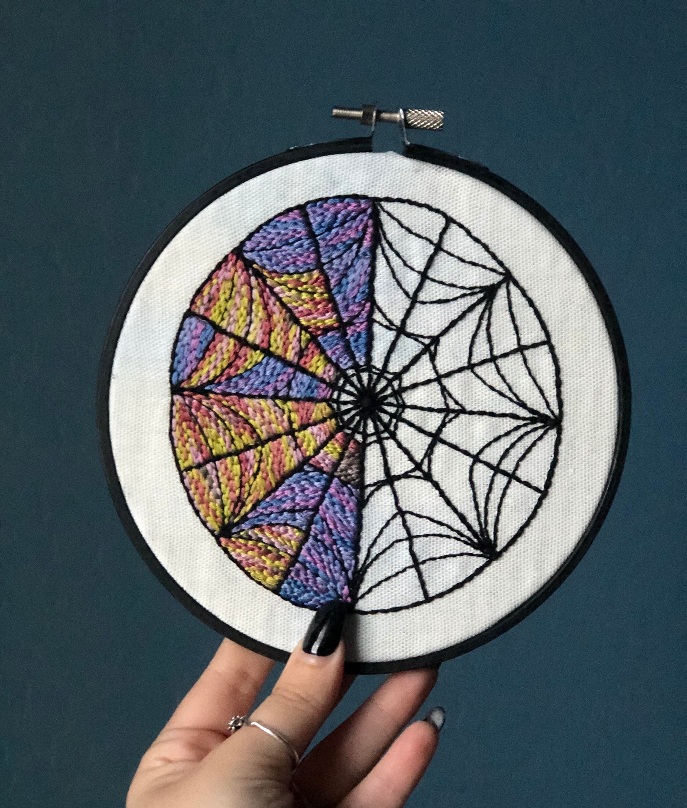 Wednesday TV Show Embroidery Hoop: Handmade Geometric Decor - Etsy