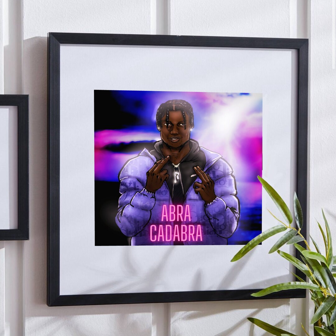 Dark Rapper Framed Digital Drawing abra Cadabra - Etsy