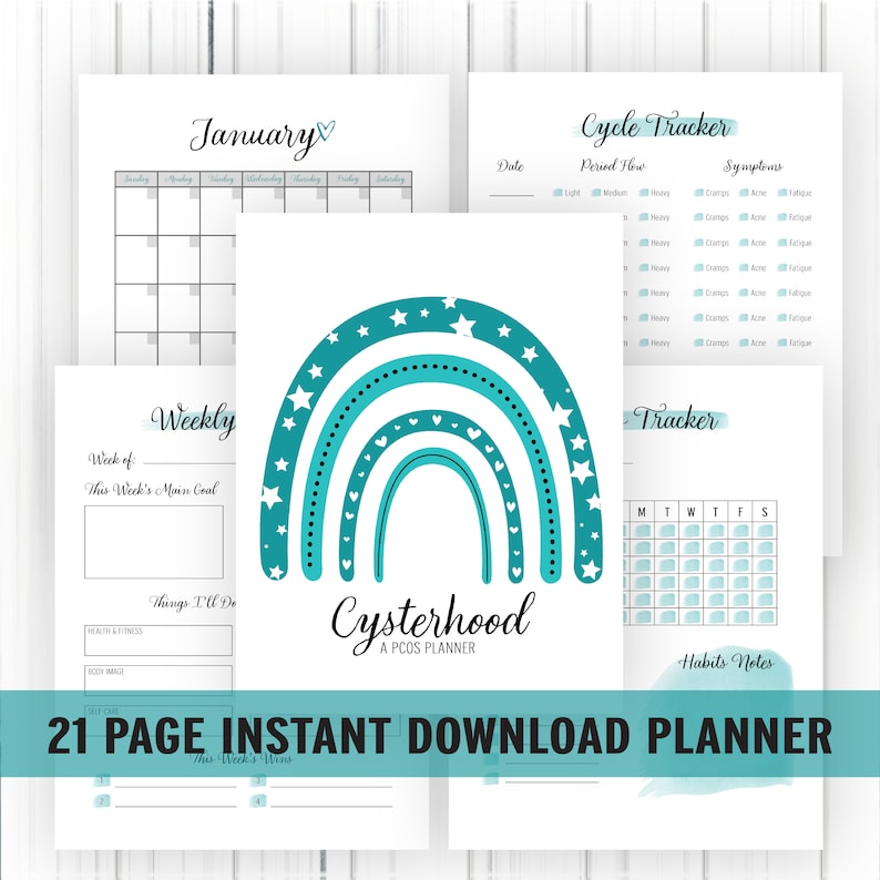 PCOS Planner | Daily Planner | Monthly Planner | Period Tracker | Self ...