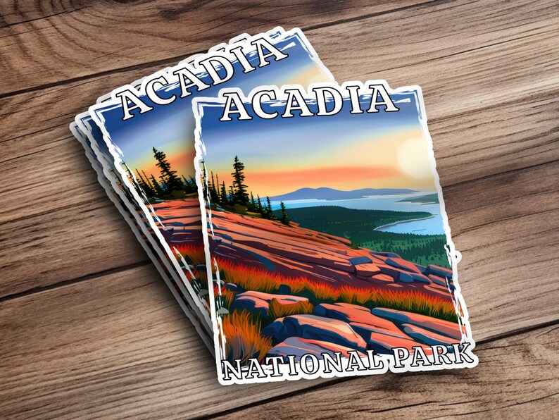 Acadia National Park Maine Sticker, Camping Sticker, Car Decal, Acadia ...