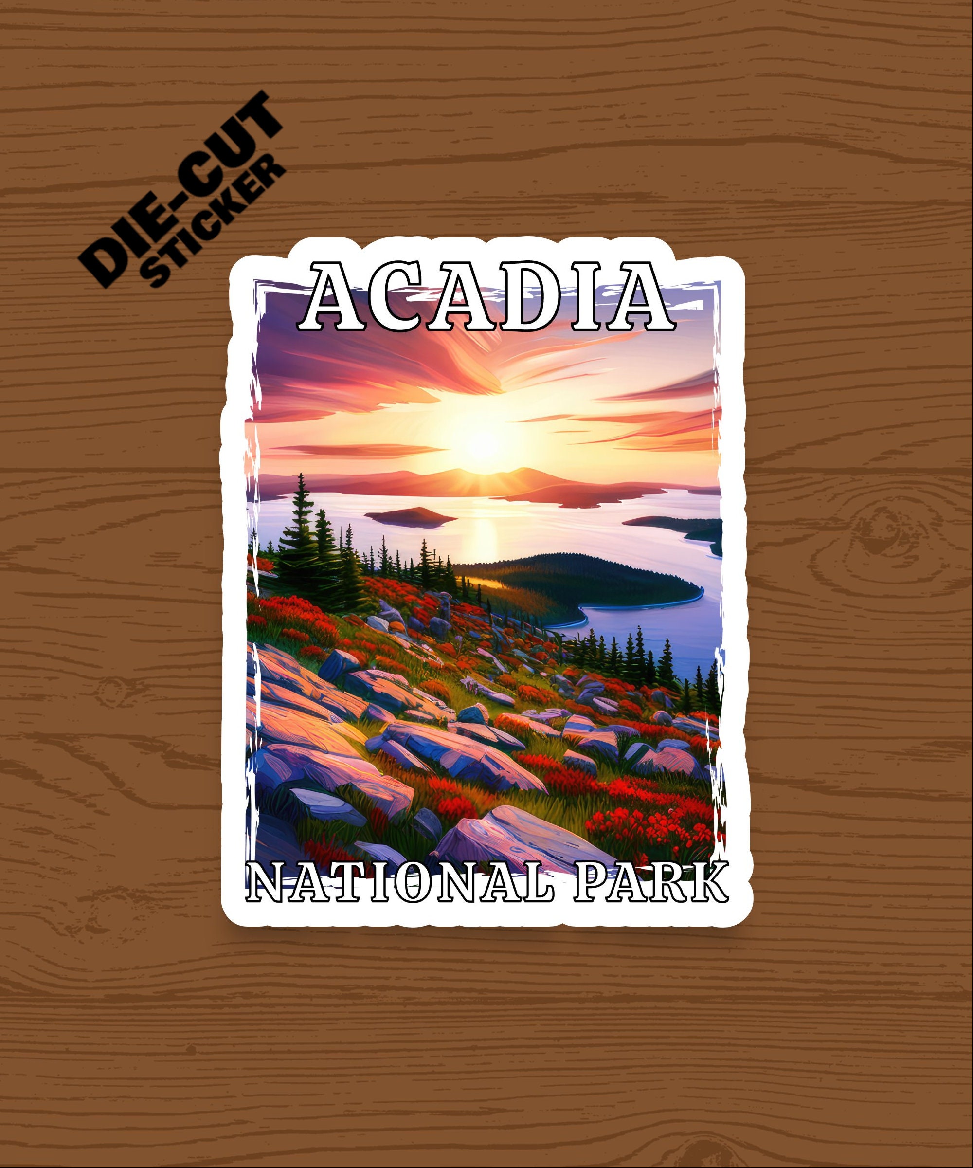 Acadia National Park Maine Sticker, Camping Sticker, Car Decal, Acadia ...