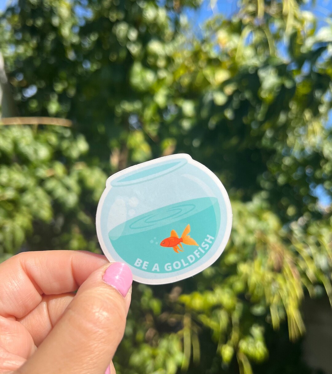 Sticker Be a Goldfish Stickers for Laptop Hydroflask Stanley Notebook ...