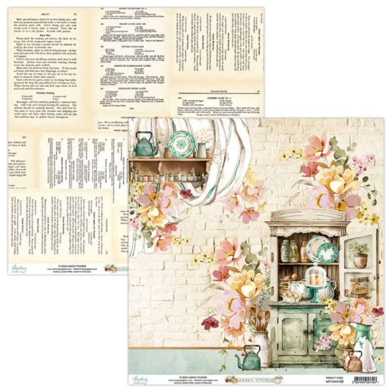 Nana's Kitchen 12 X 12 Paper Set Mintay Papers - Etsy