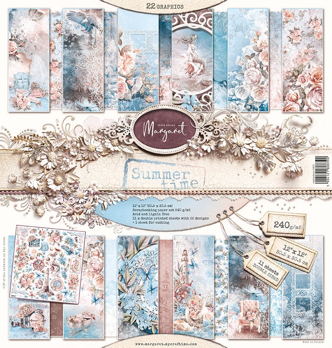 Scrapbooking Paper Pad 12 X 12 in 30,530,5cm Summer Time Collection - Etsy