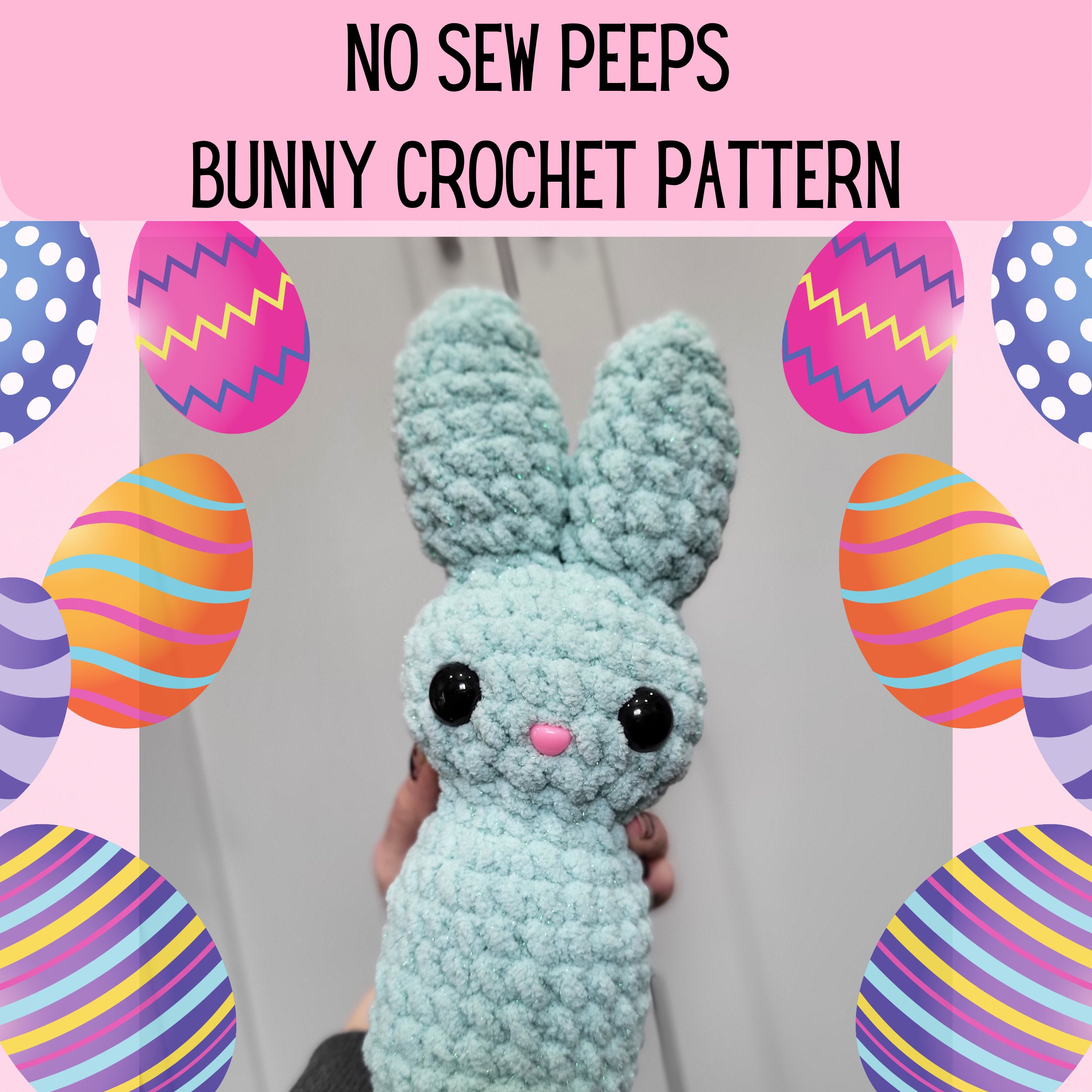 No Sew Peeps Bunny Crochet Pattern | PEEP Easter Pattern | PDF File ...