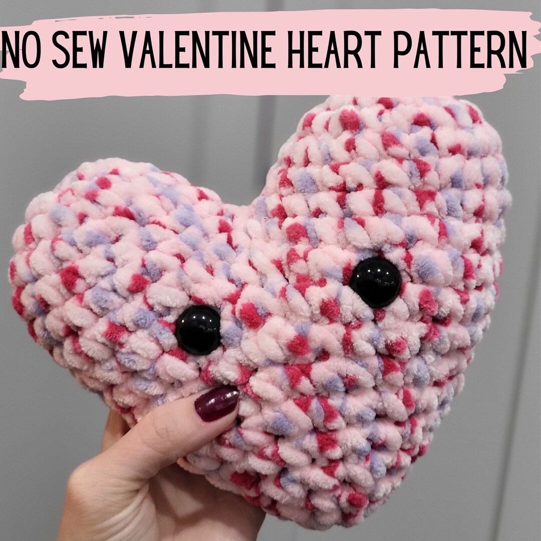 No Sew Heart Valentine Crochet Pattern Amigurumi Crochet Pattern ...