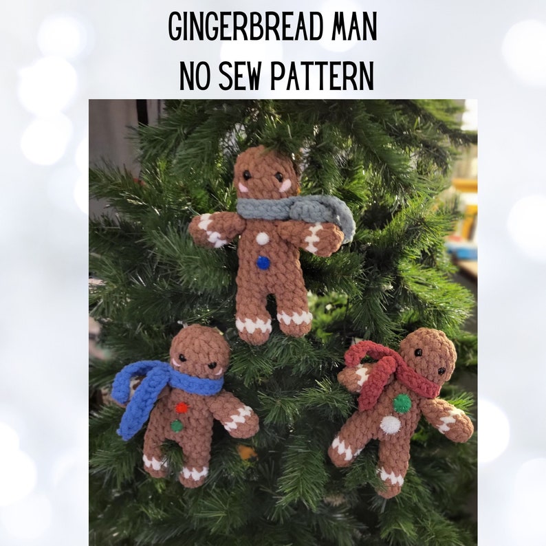 No Sew Gingerbread Man Pattern Digital Download Christmas - Etsy