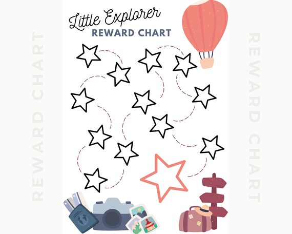Little Explorer Printable Reward Chart Reward Chart for - Etsy
