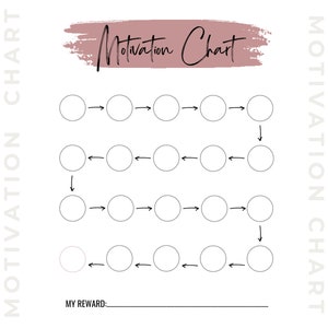 Minimalistic Printable Motivation Charts Bundle, Neutral Printable ...