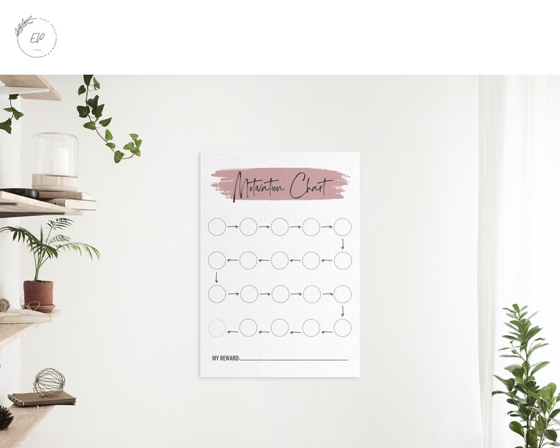 Minimalistic Printable Motivation Charts Bundle, Neutral Printable ...