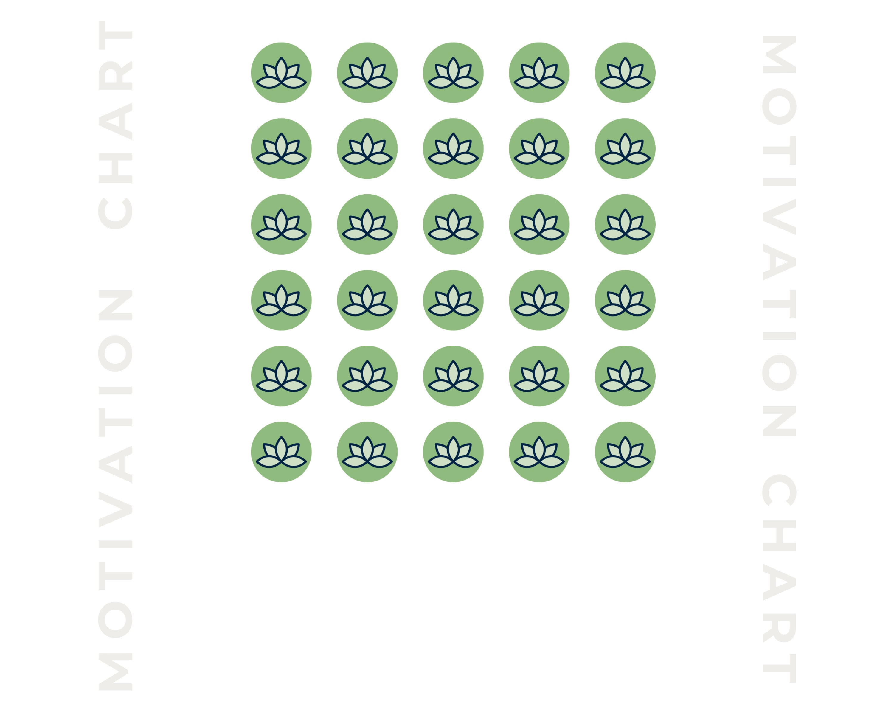 Yoga Printable Green Motivation Chart Reward Chart for - Etsy