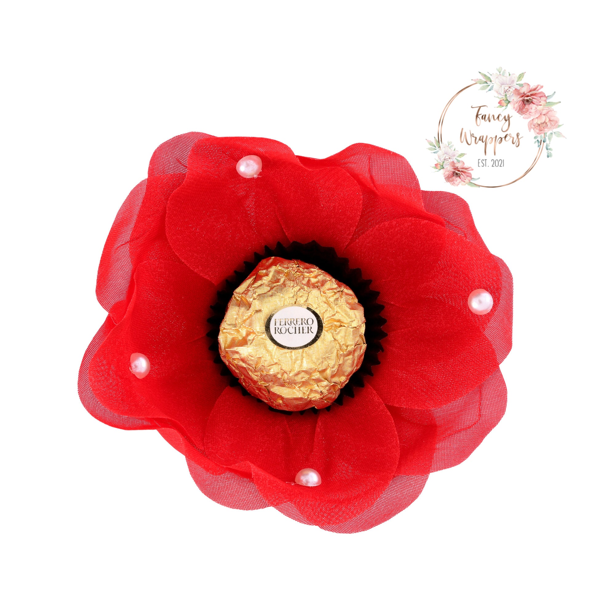 Luxurious Fabric Flower Truffle Wrapper Liner Fancy Truffle Wrappers ...