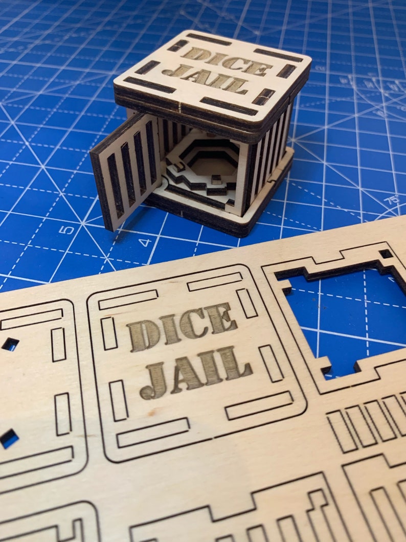 Laser Cutting File of a Dice Jail Digital Download DXF SVG AI Files for ...