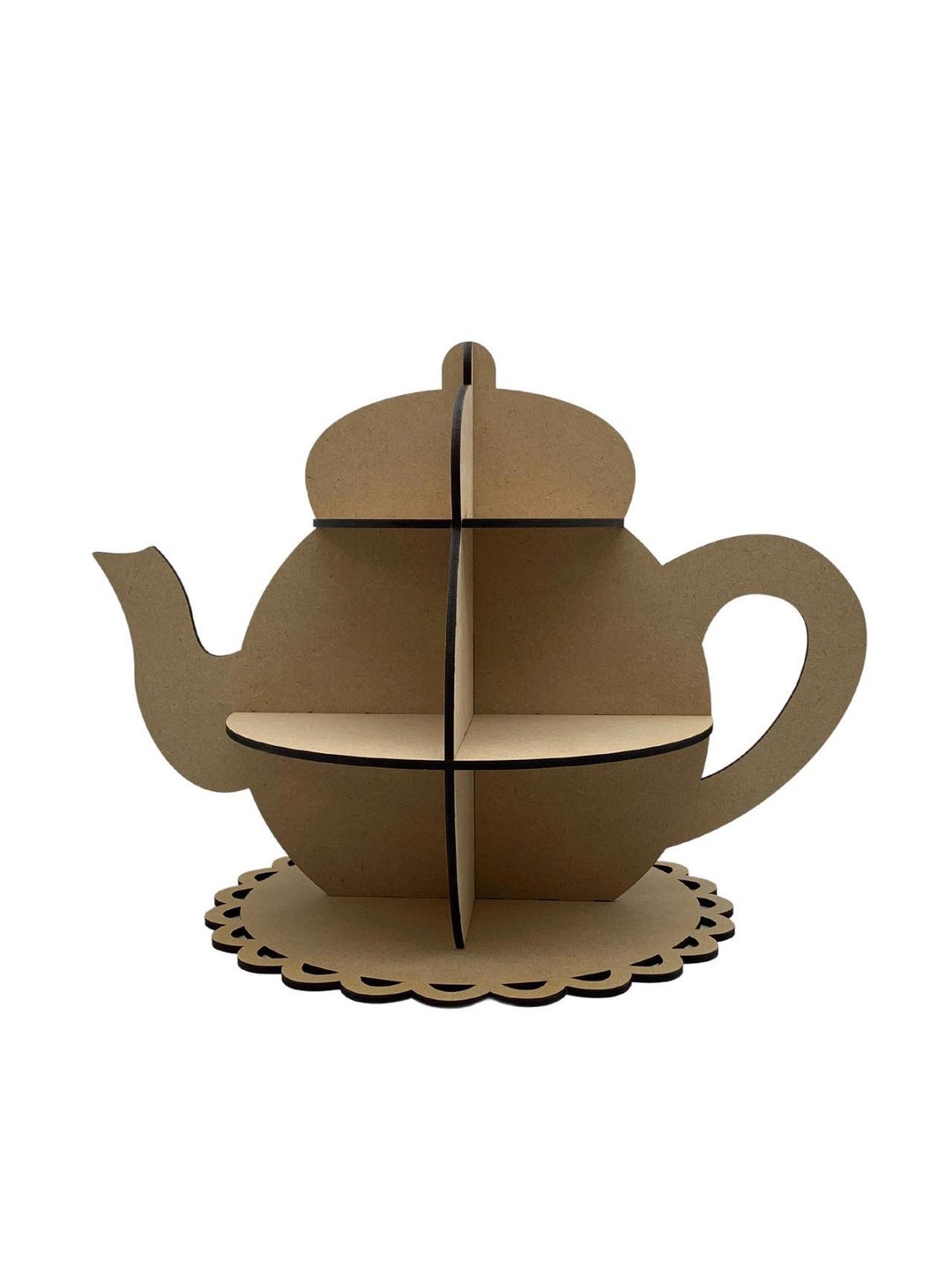 Laser Cutting File of a Teapot Cupcake Stand | Digital Download | DXF ...