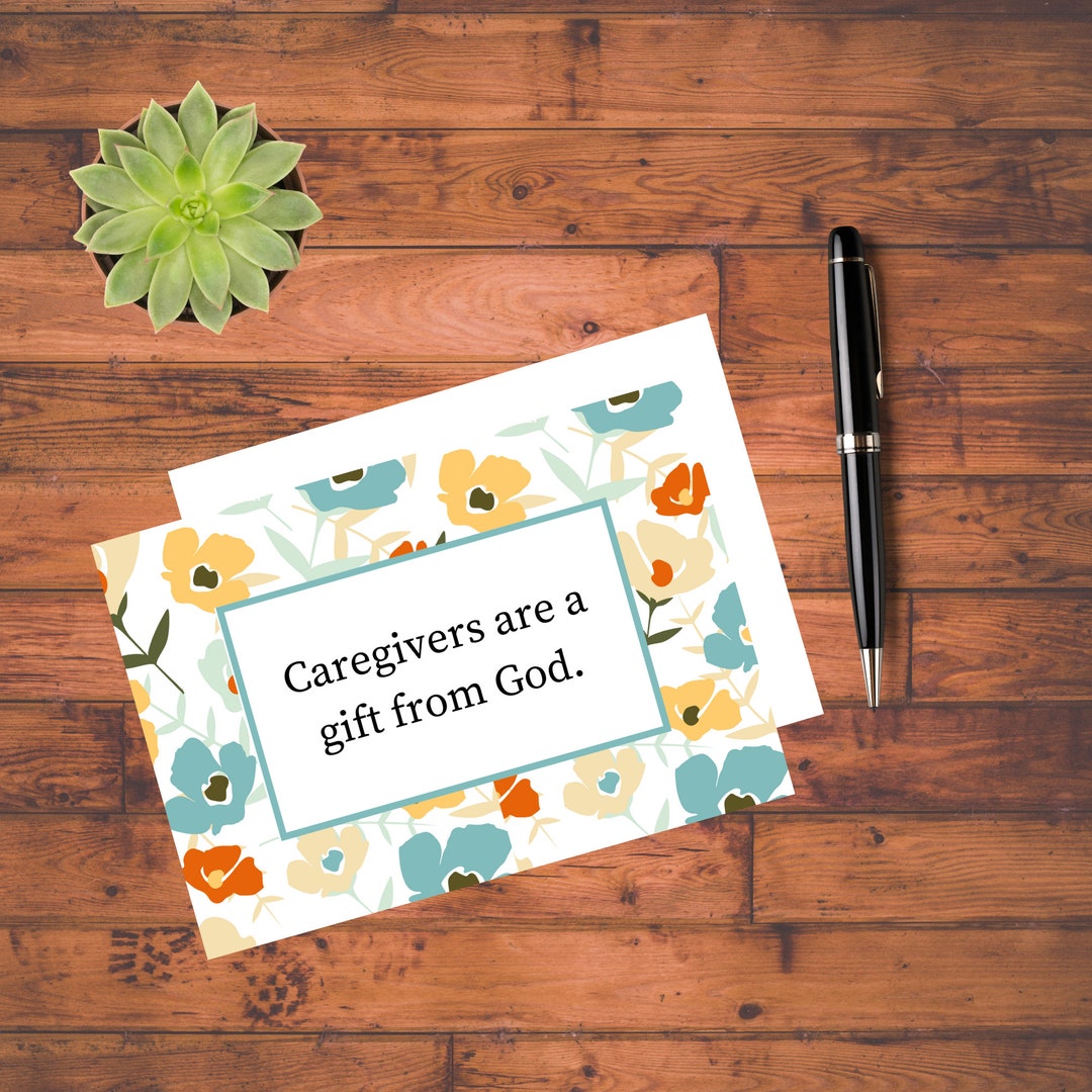 Christian Caregiver Card, Caregivers Are A Gift From God Gift, 5x7in ...
