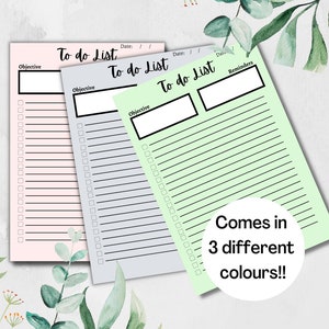 Daily To-do List for Routine Everyday Tasks, Digital Download Printable ...