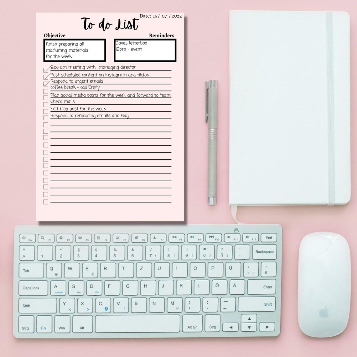 Daily To-do List for Routine Everyday Tasks, Digital Download Printable ...