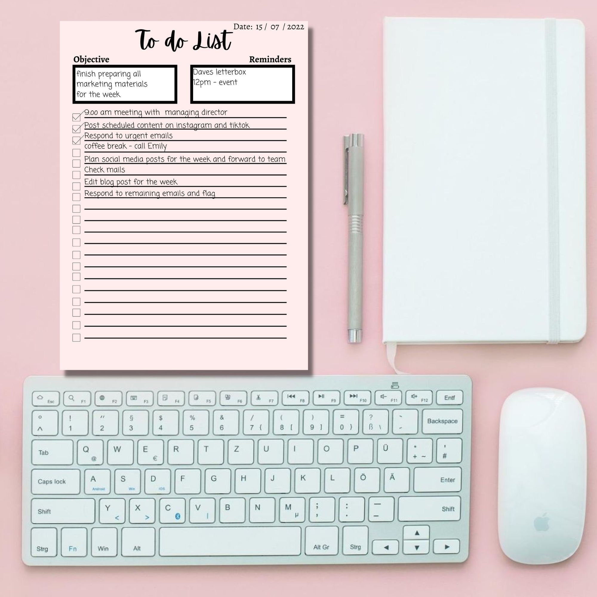 Daily To-do List for Routine Everyday Tasks, Digital Download Printable ...