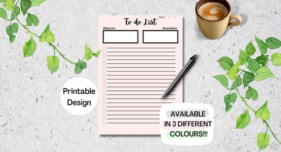 Daily To-do List for Routine Everyday Tasks Digital Download - Etsy