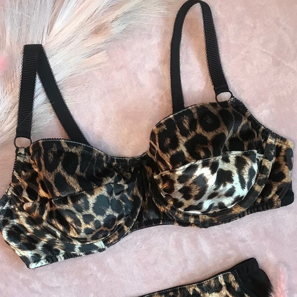 Leopard Lingerie - Etsy
