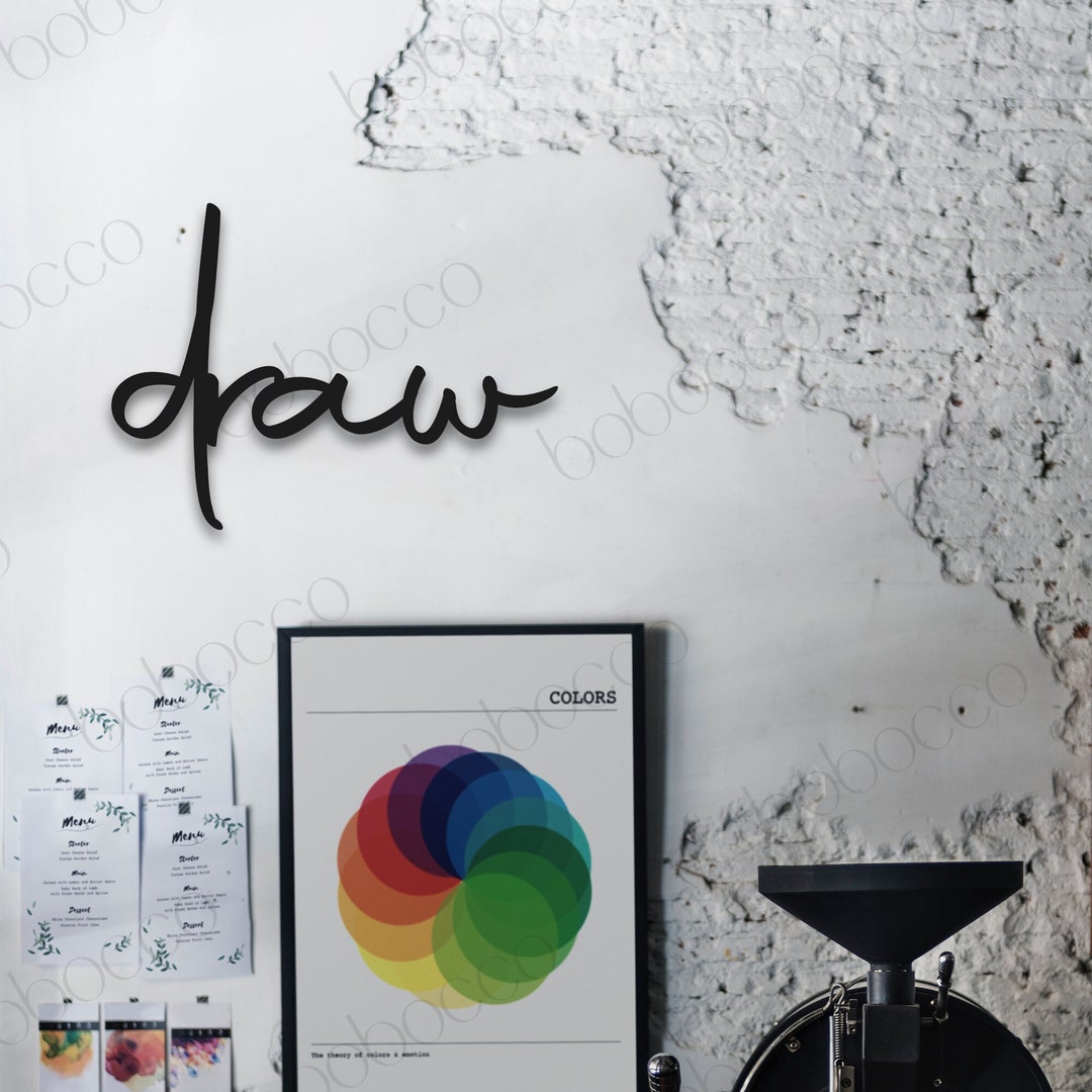 Metal Draw Sign Draw Sign Draw Wall Hanging Draw Wall - Etsy