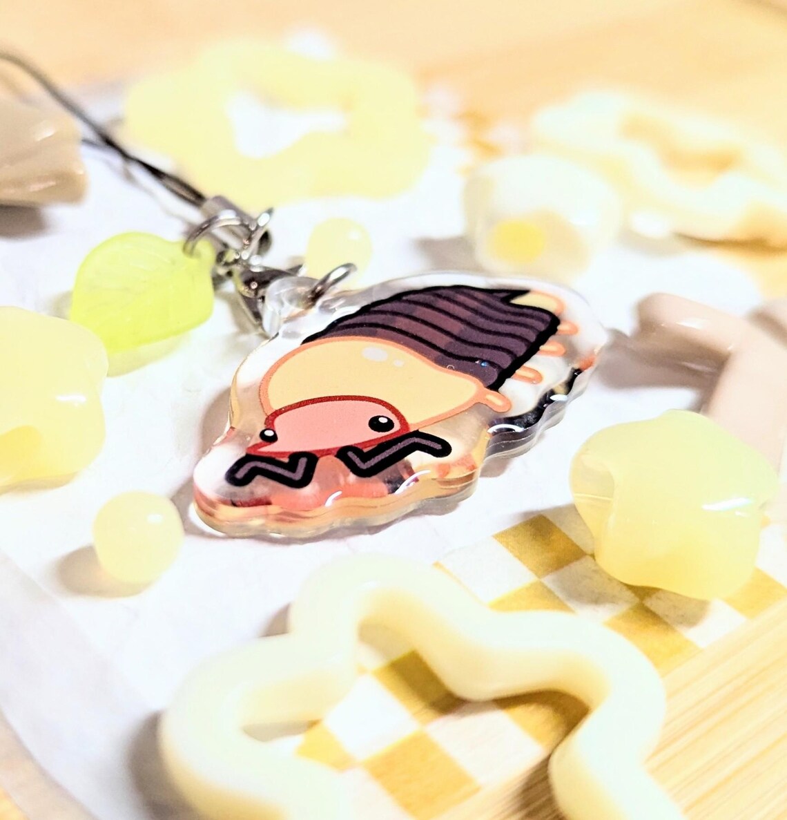 Rubber Ducky Isopod | Phone Charm Strap Keychain Sparkle Epoxy - Etsy