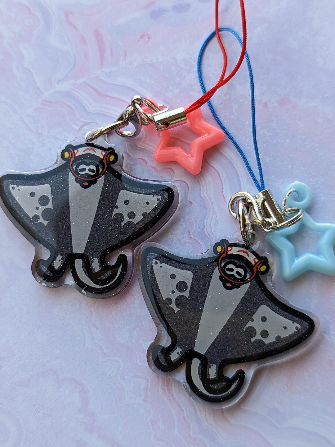 Big Man Deep Cut Splatoon 3 Phone Charm Strap Keychain Sparkle Epoxy - Etsy