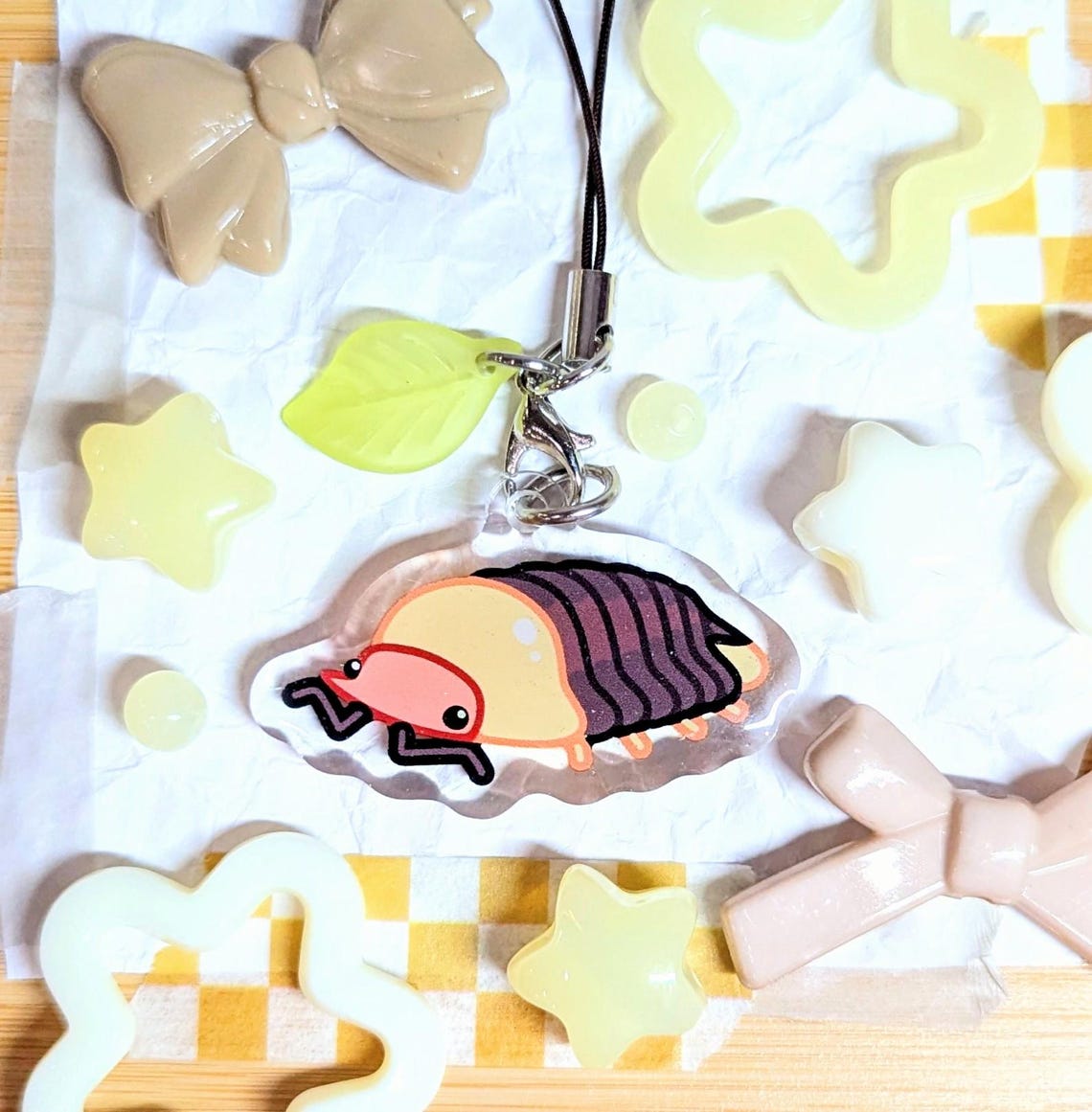 Rubber Ducky Isopod | Phone Charm Strap Keychain Sparkle Epoxy - Etsy