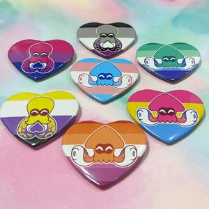 Pride Squids & Octos Splatoon 3 Pin Button Badges Brooch - Etsy