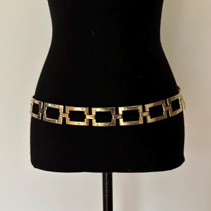 Y2K Gold Square Link Chain Belt 2000's Vintage - Etsy