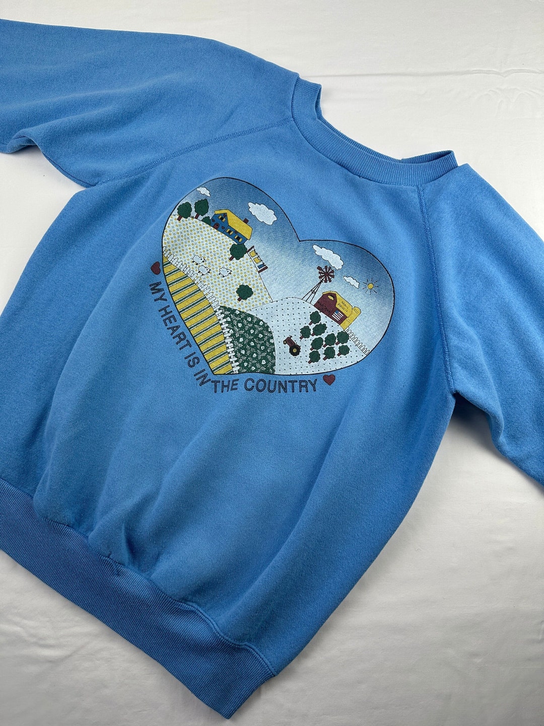 80's Cottage Core Country Logo Sweatshirt - Etsy