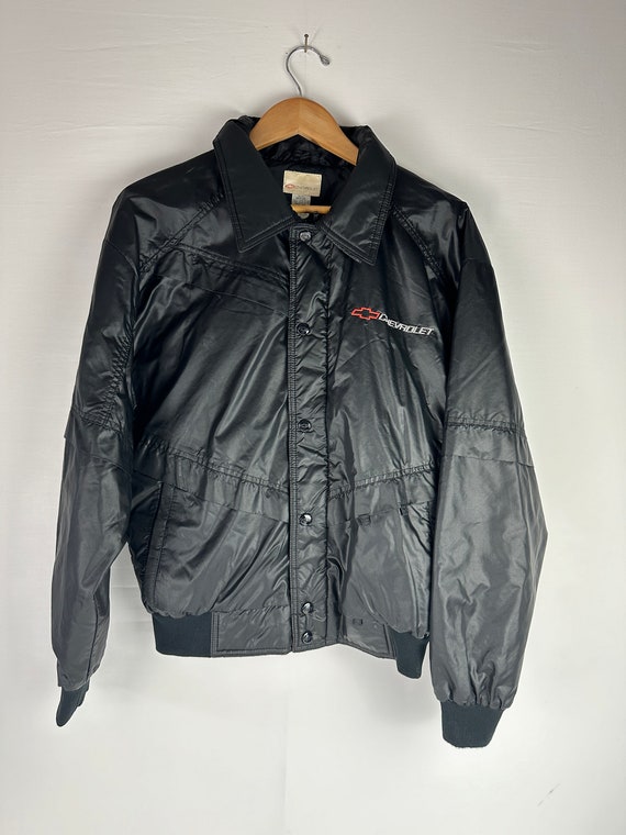 90's Nylon Chevrolet Racer Jacket Vintage Car Logo Bo… - Gem