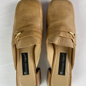Vintage Aigner Leather Slide Shoes 80's 90's - Etsy