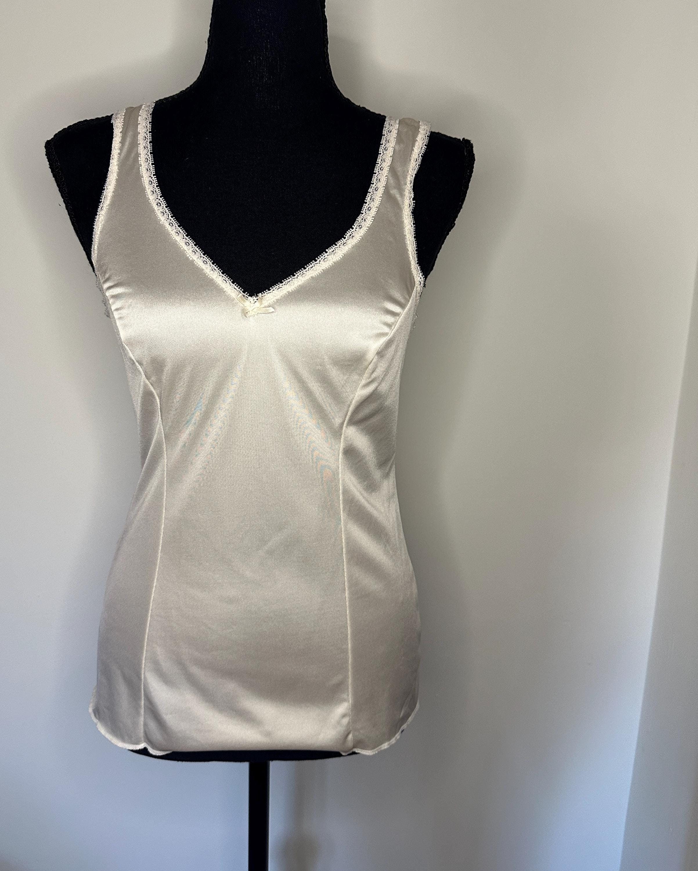 80's Full Coverage Modest off White Camisole Vintage - Etsy