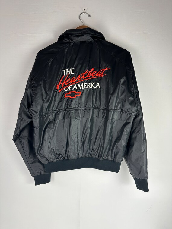 90's Nylon Chevrolet Racer Jacket Vintage Car Logo Bo… - Gem