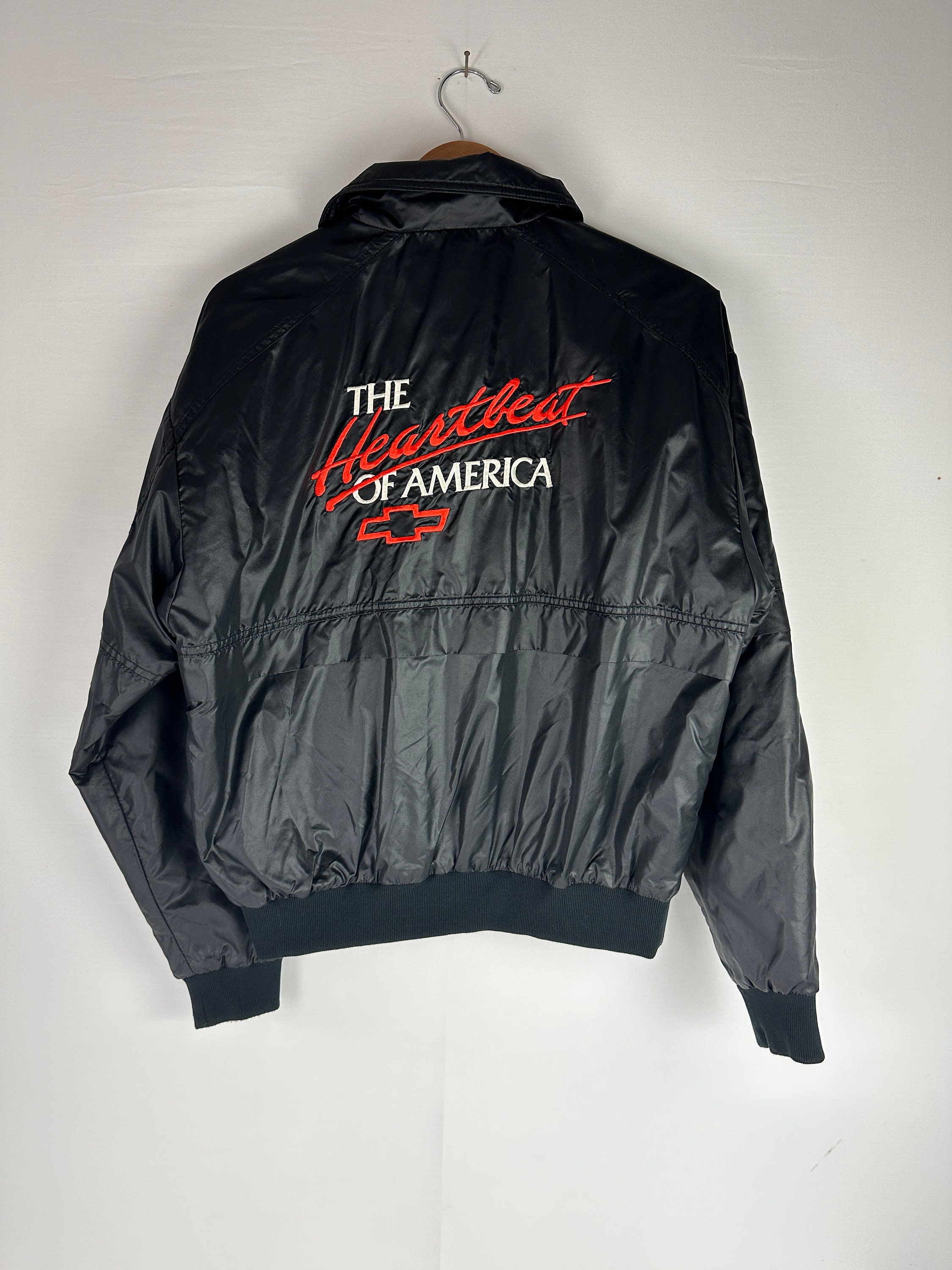 90's Nylon Chevrolet Racer Jacket Vintage Car Logo Bomber - Etsy