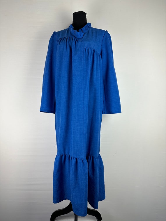 Royal Blue Moo Moo Sack Dress Vintage Oversized - Gem