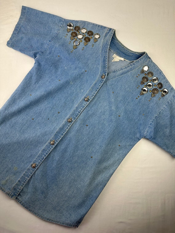 Vintage rhinestone shirt dress - Gem