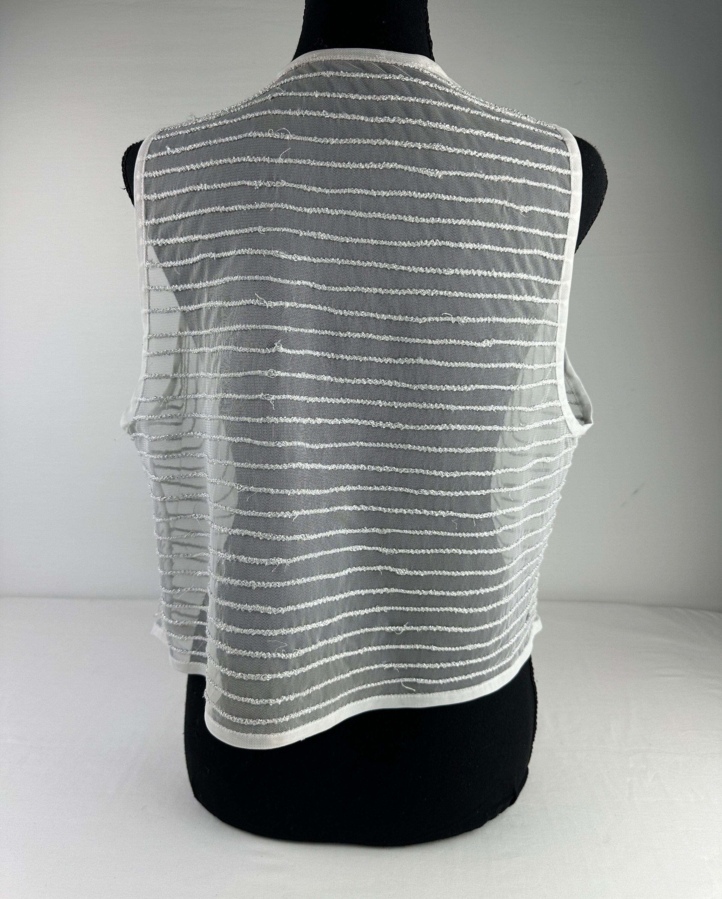 Sheer Metallic Thread Vest Vintage - Etsy