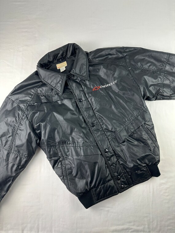 90's Nylon Chevrolet Racer Jacket Vintage Car Logo Bo… - Gem