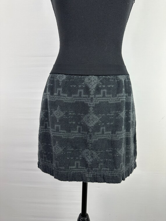 Y2K Micro Mini Aztec Print Low Rise Skirt - Gem