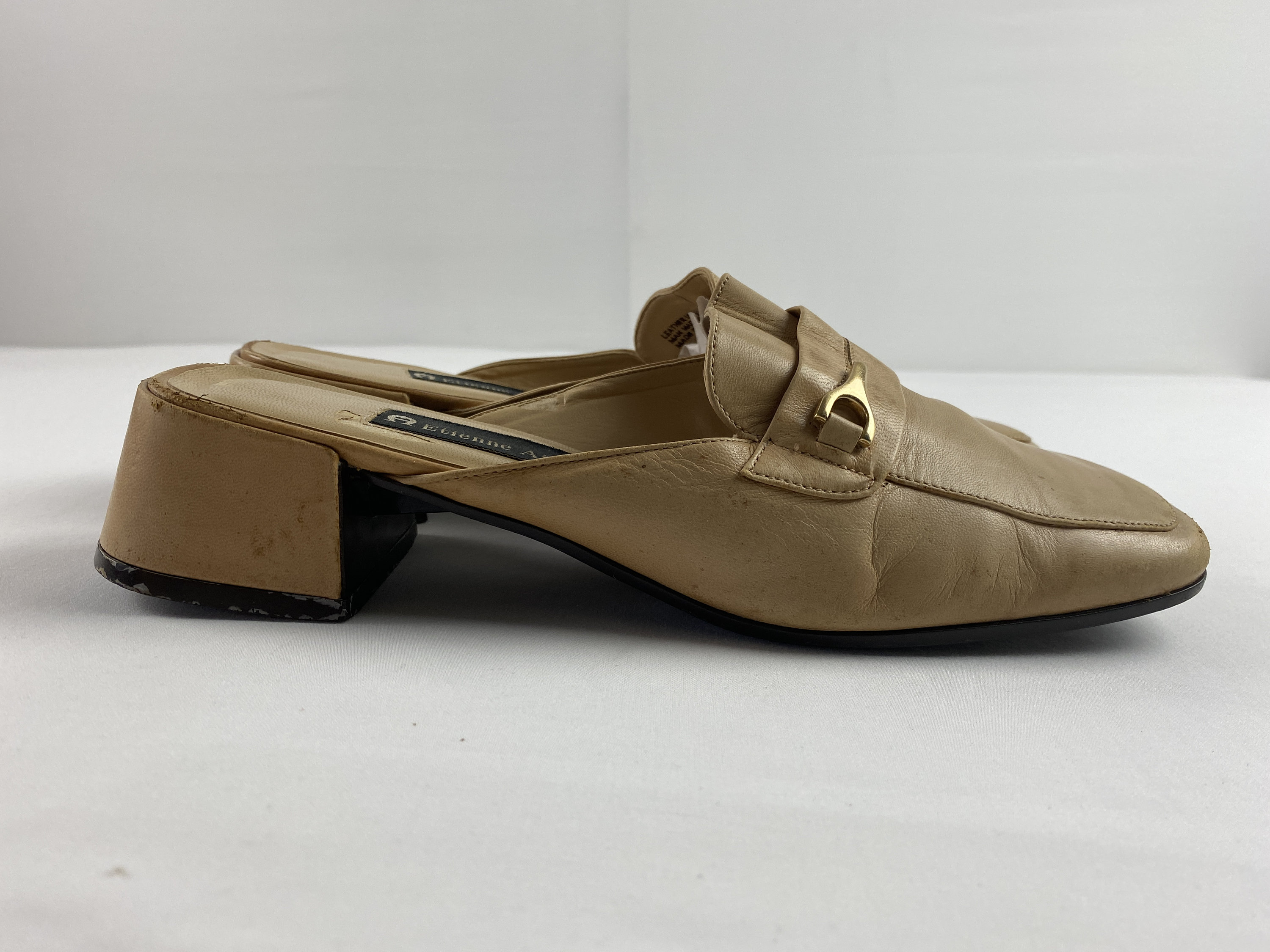 Vintage Aigner Leather Slide Shoes 80's 90's - Etsy